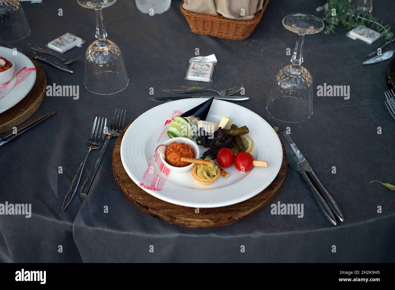 Plate of fresh appetizers on the table Stock Photo - Alamy