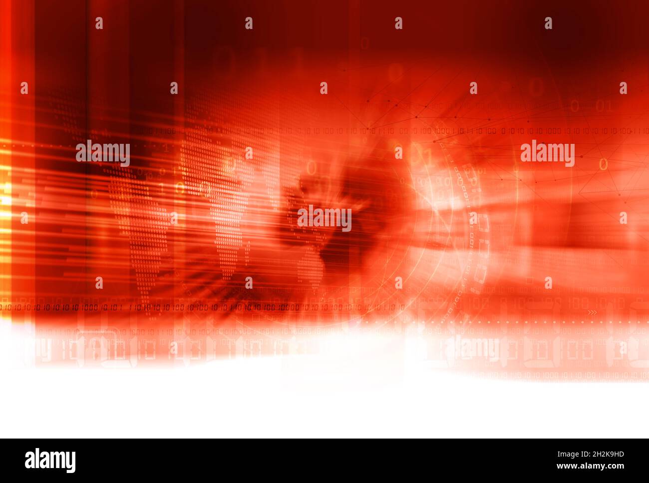 3d rendering of Breaking news background, red theme backdrop with world ...