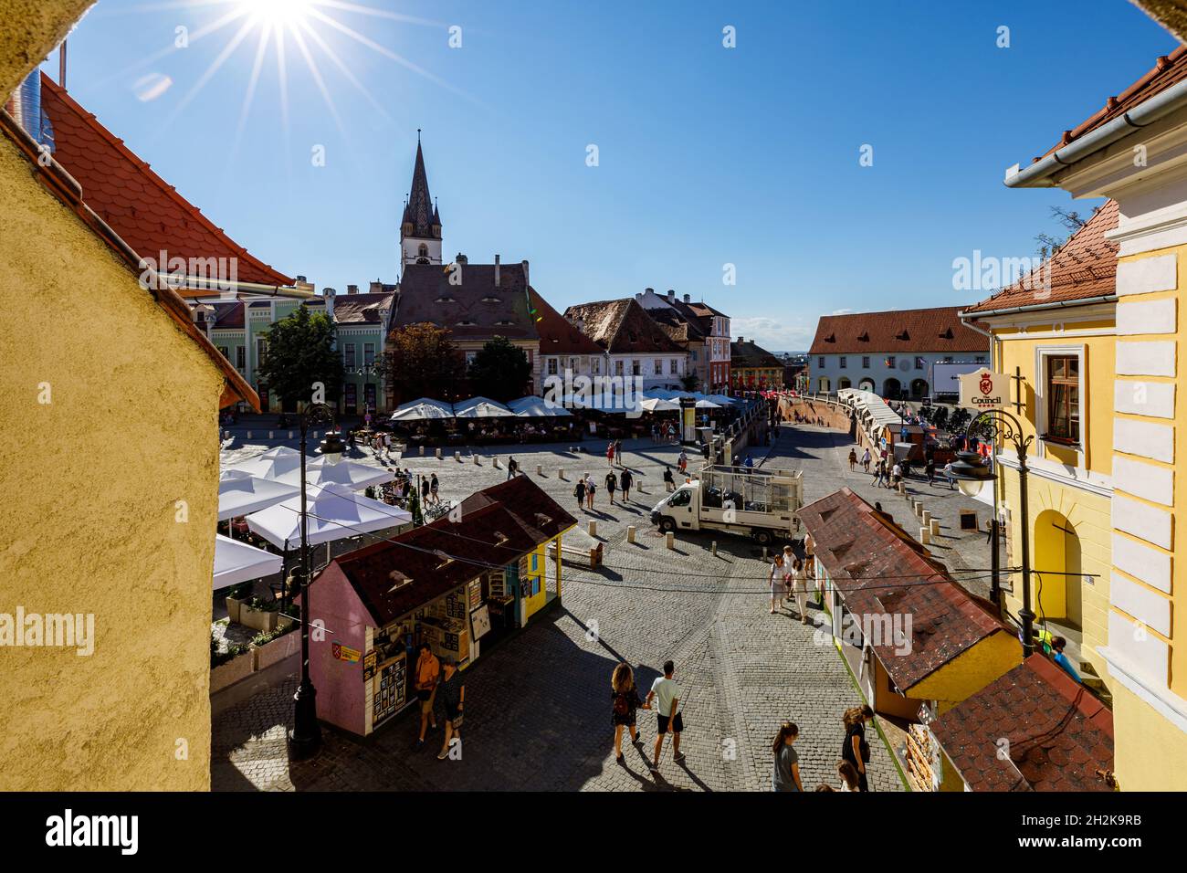 The city of Sibiu in Romania Stock Photo - Alamy