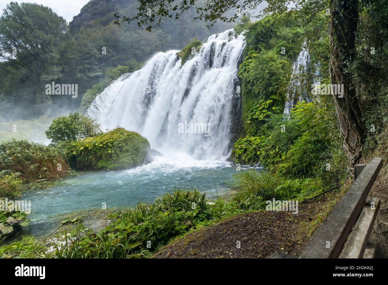 Marmore falls, Cascata delle Marmore, in Umbria region, Italy Stock ...
