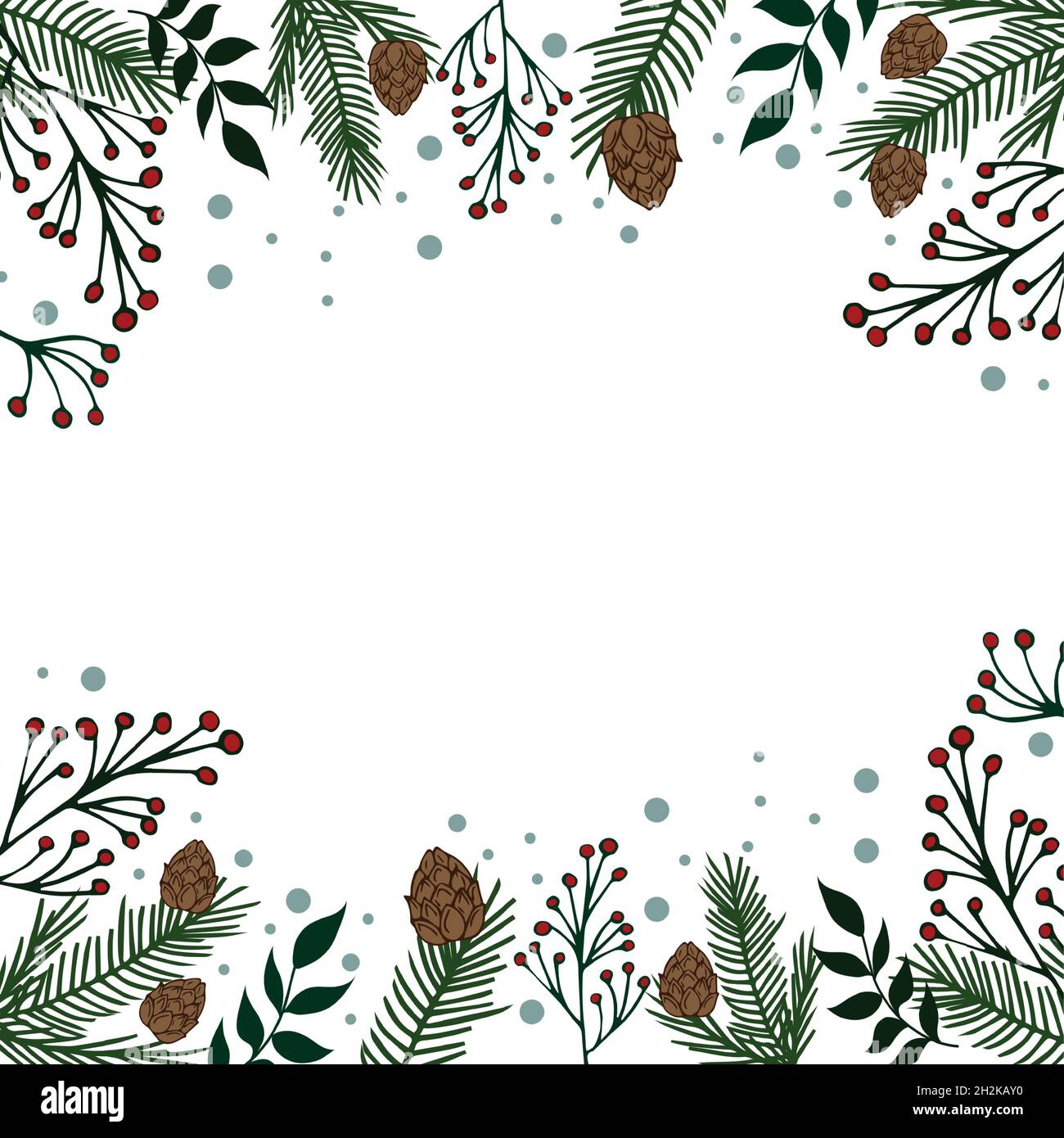 White Christmas background, festive web template - Vector illustration ...