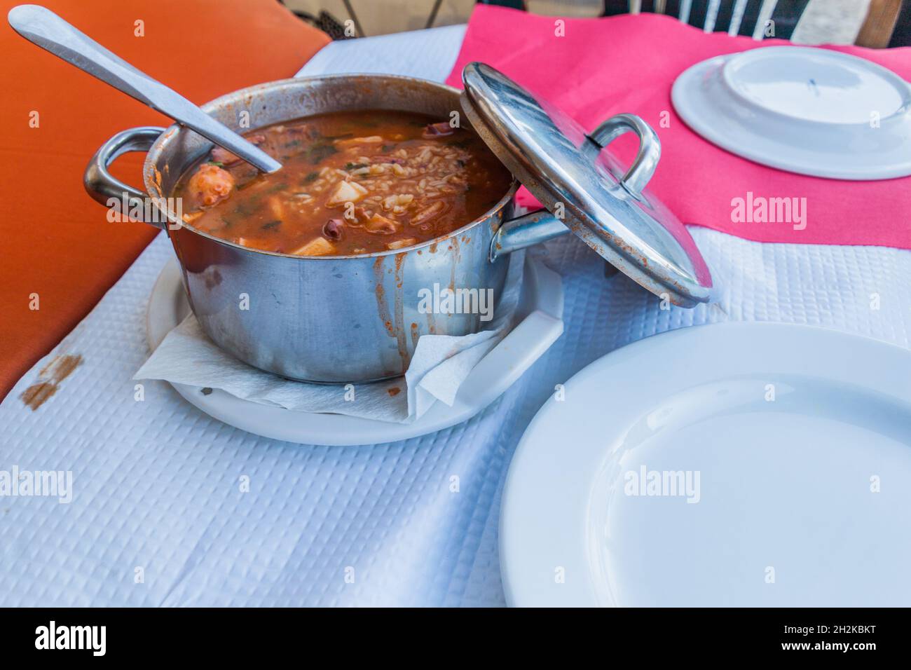 Speciality of Portugal - Arroz de Polvo Octopus Rice Stock Photo - Alamy