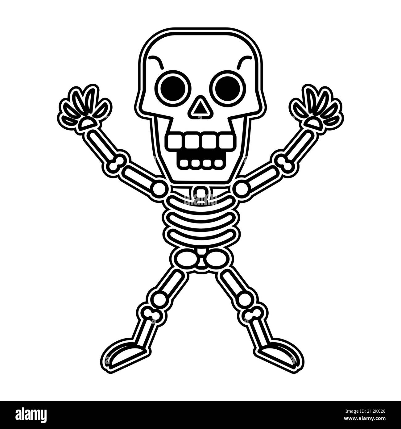 Human skeleton posing isolated over black background vector Stock ...