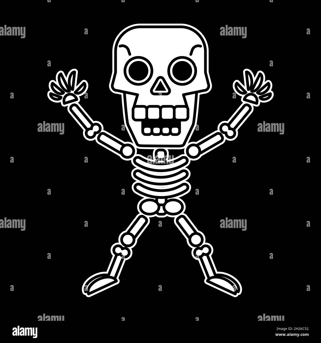 Human skeleton posing isolated over black background vector Stock ...