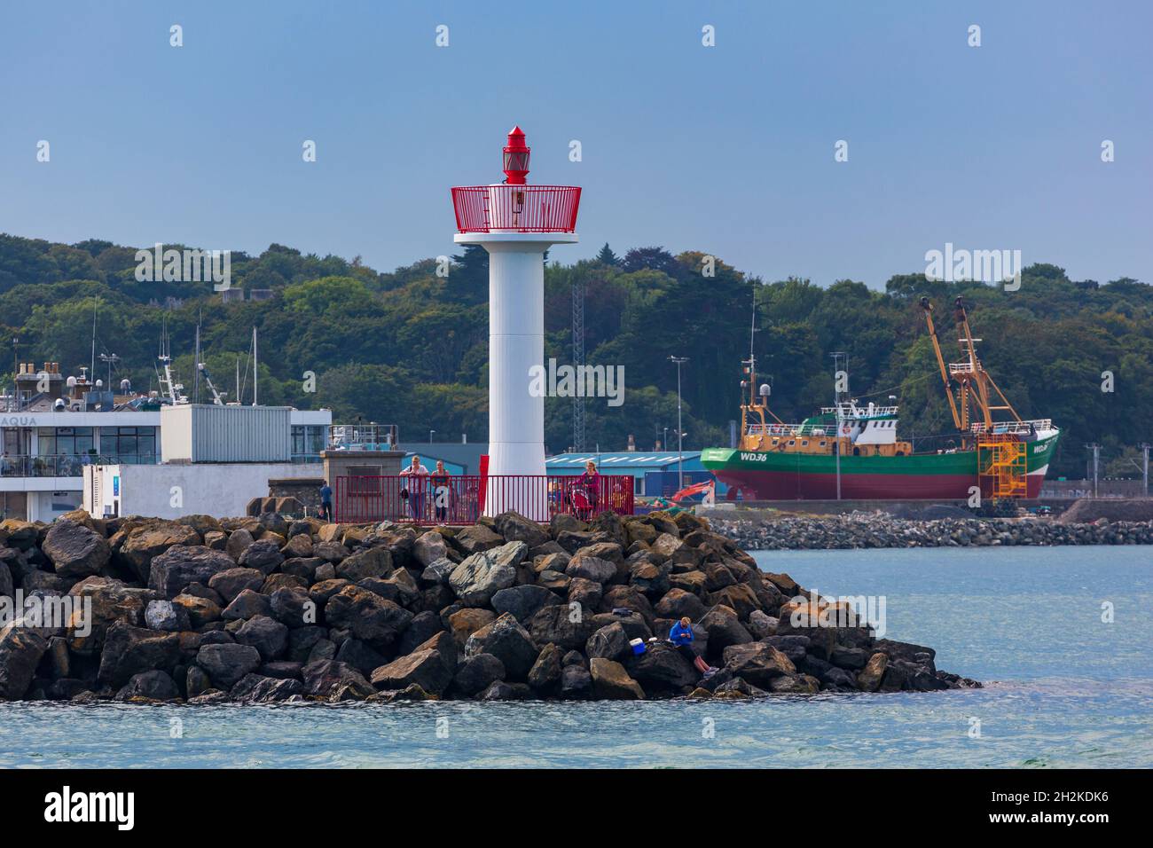 New Howth Pier Lighthouse, Howth, County Dublin, Irealnd Stock Photo ...