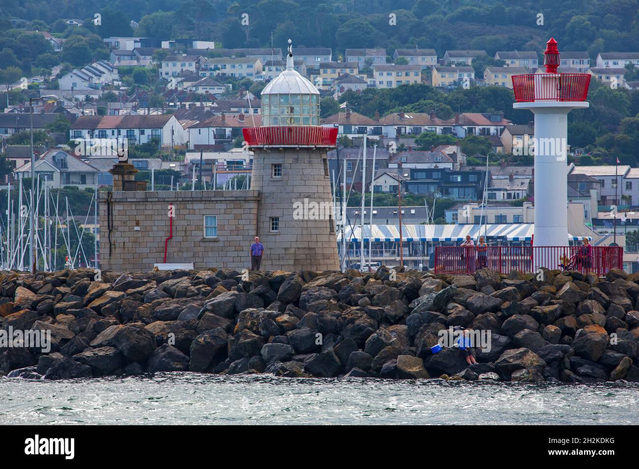 Howth Pier Lighthouse, Howth, County Dublin, Irealnd Stock Photo - Alamy