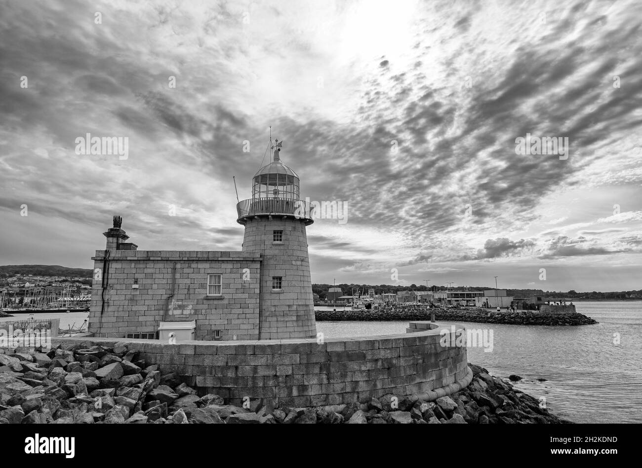 Howth Pier Lighthouse, Howth, County Dublin, Irealnd Stock Photo - Alamy