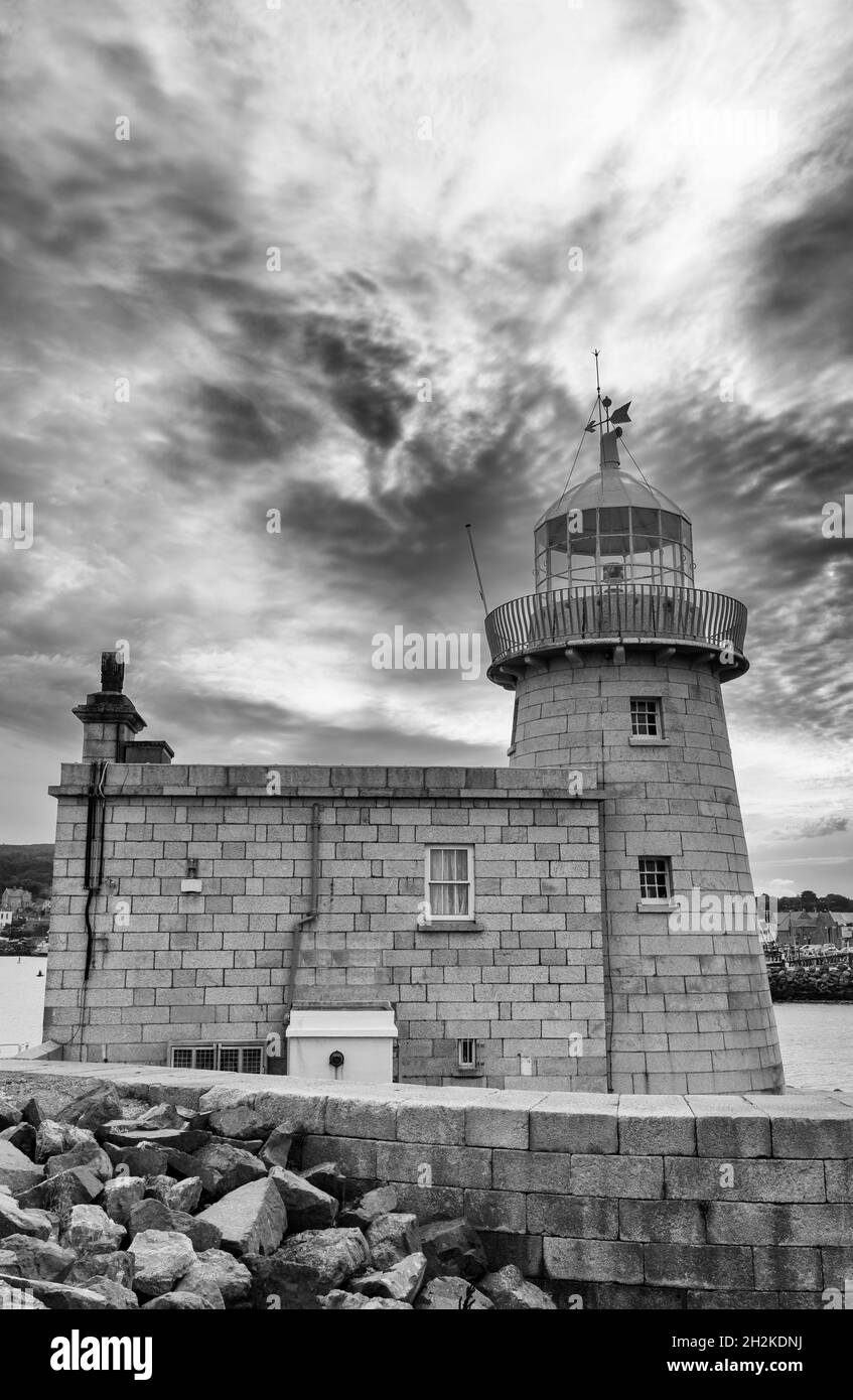 Howth Pier Lighthouse, Howth, County Dublin, Irealnd Stock Photo - Alamy