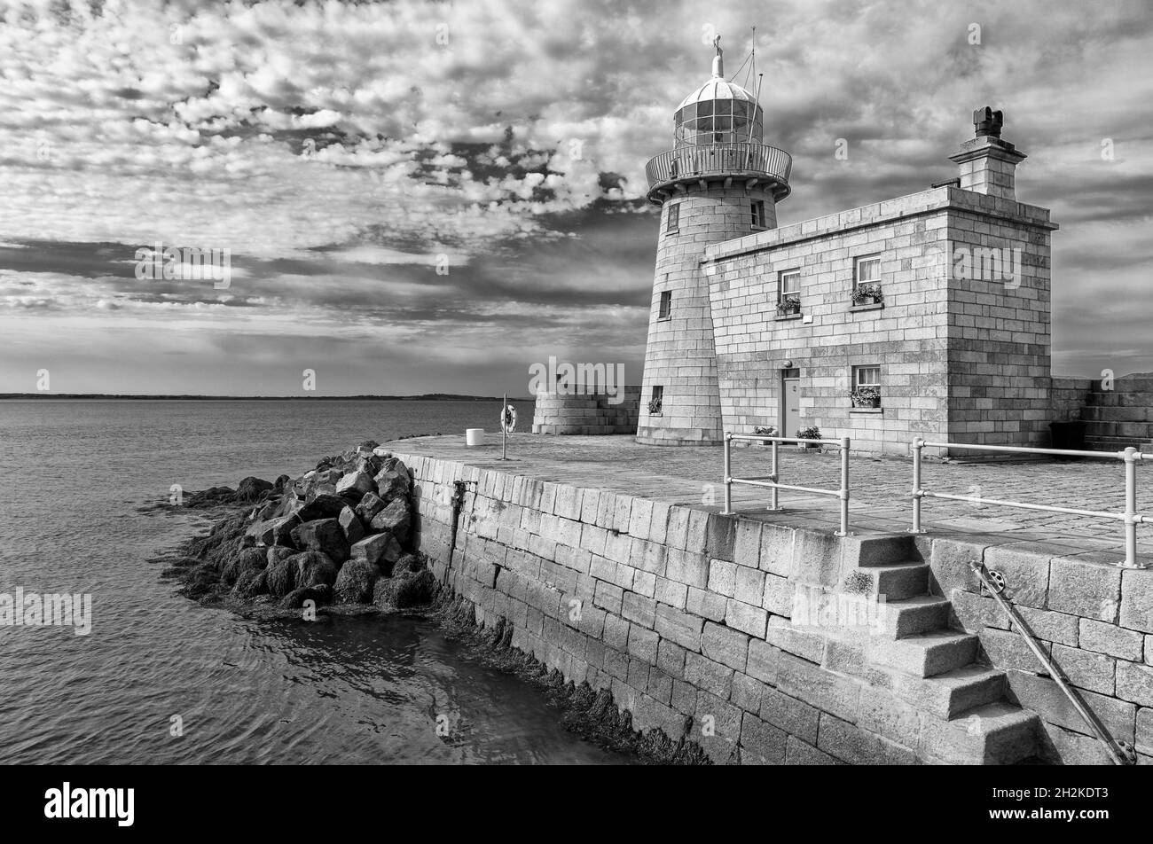 Howth Pier Lighthouse, Howth, County Dublin, Irealnd Stock Photo - Alamy