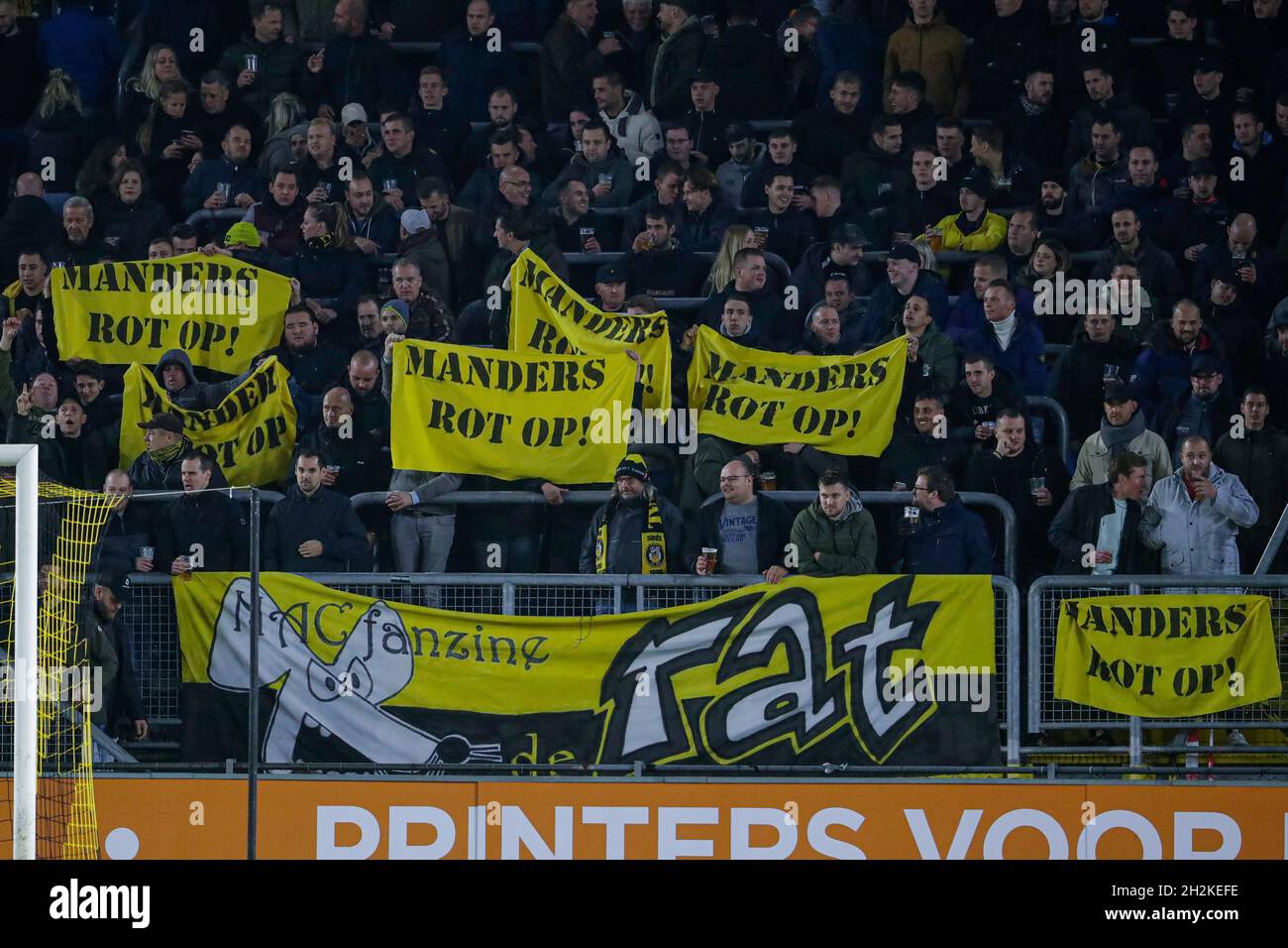 BREDA, NETHERLANDS - OCTOBER 22: fans of NAC Breda during the Dutch ...