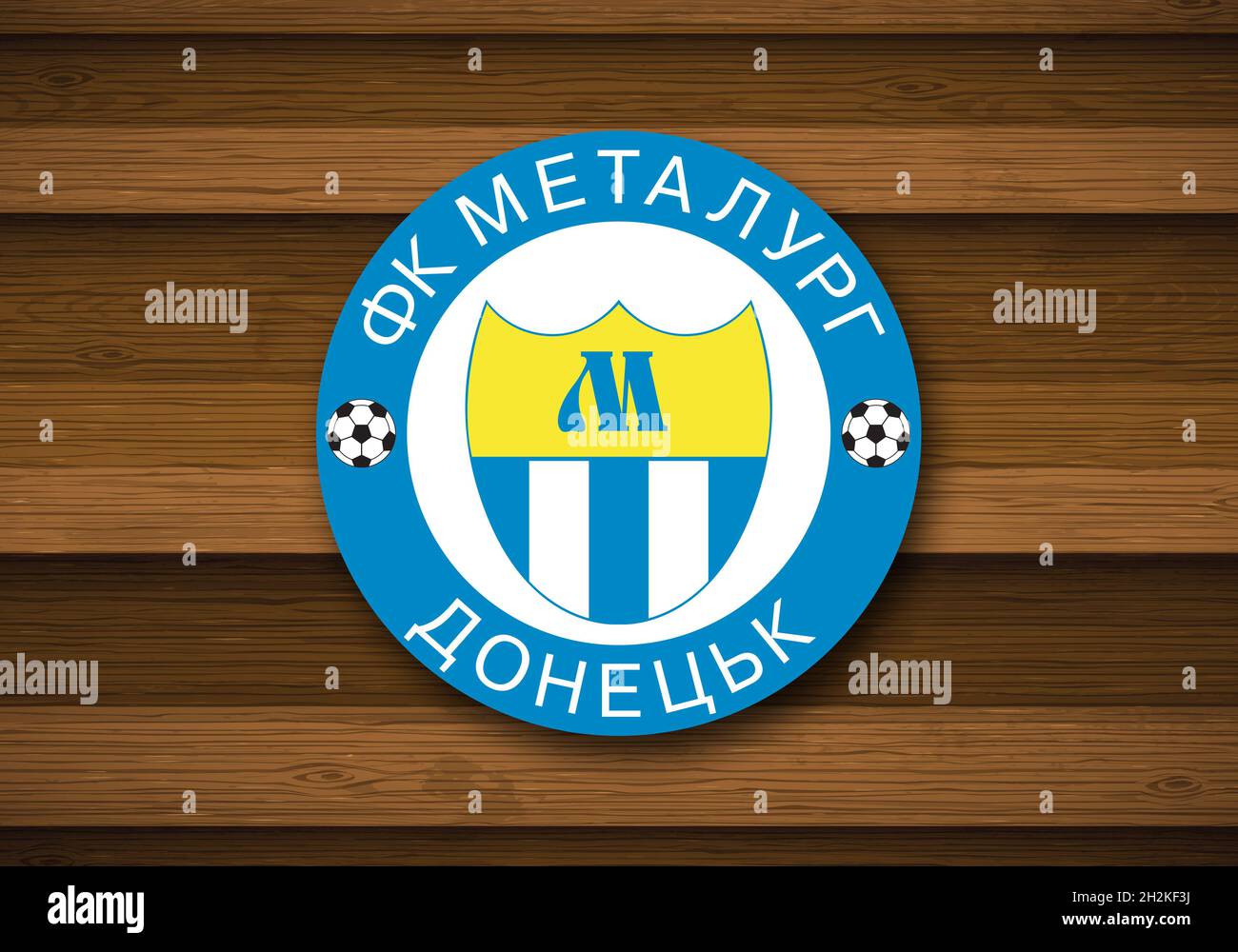 Coat of arms FC Metalurh Donetsk, football club from Ukraine Stock ...