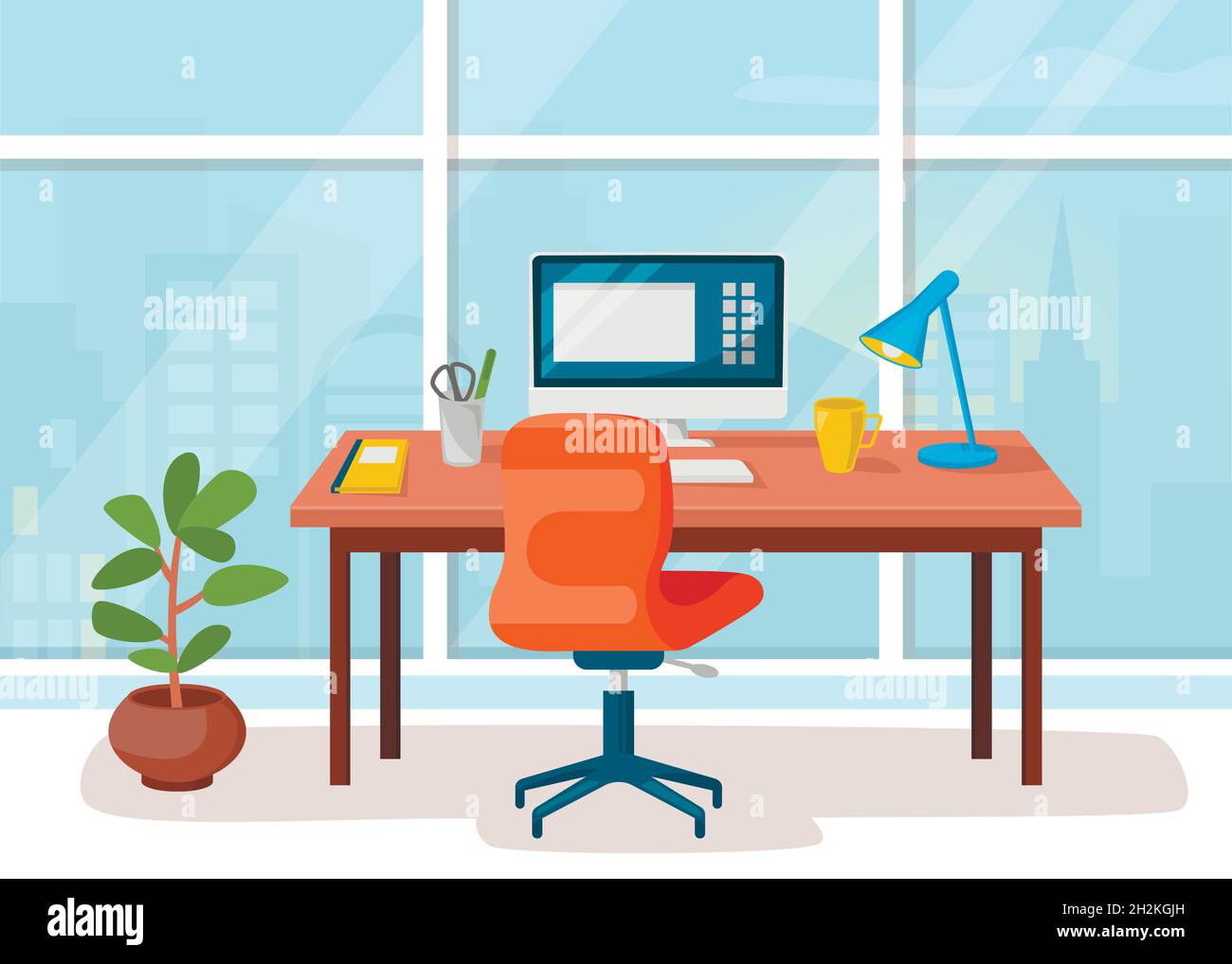 Inside workspace Stock Vector Images - Alamy
