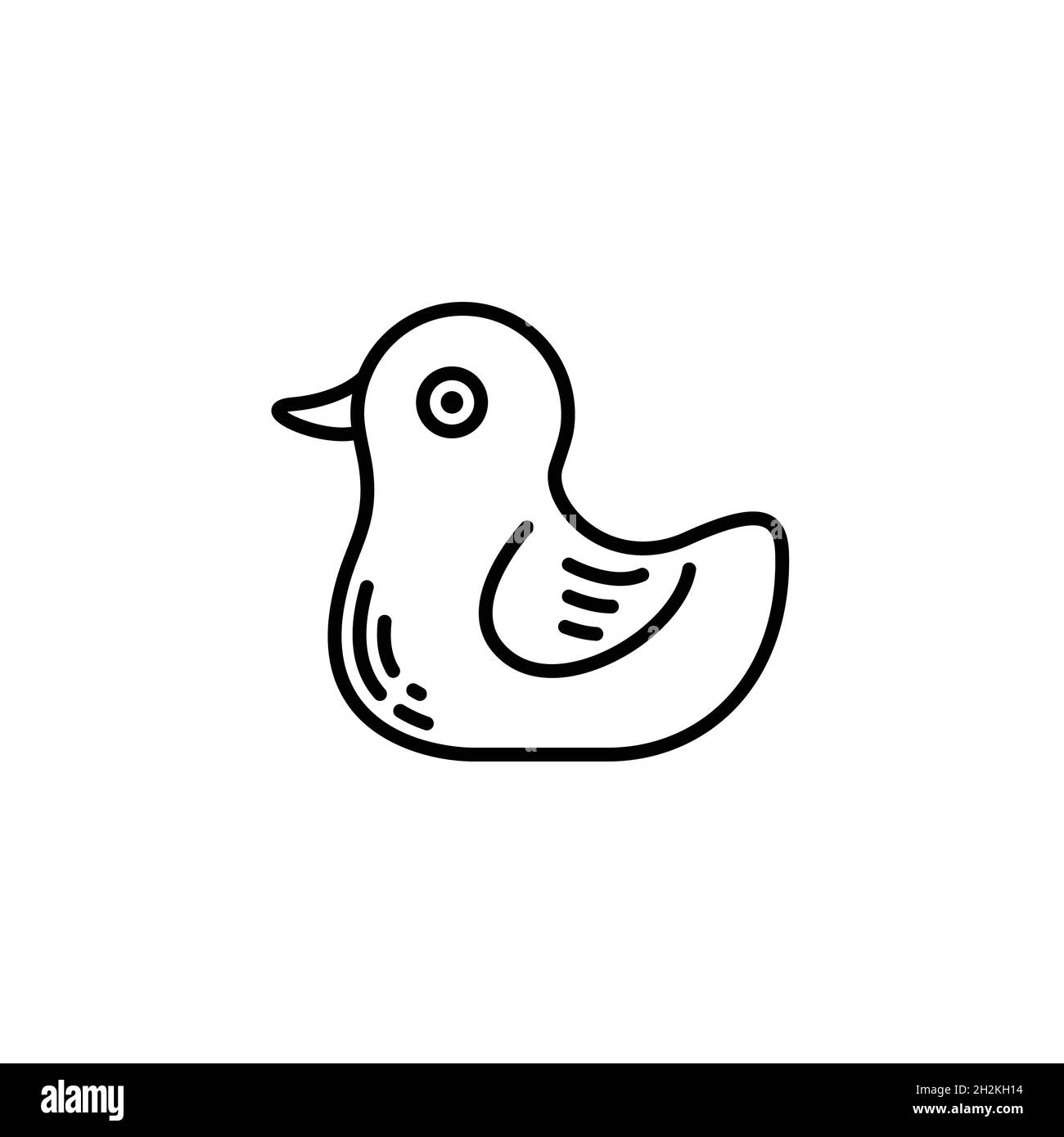 Duck icon thin line hi-res stock photography and images - Alamy
