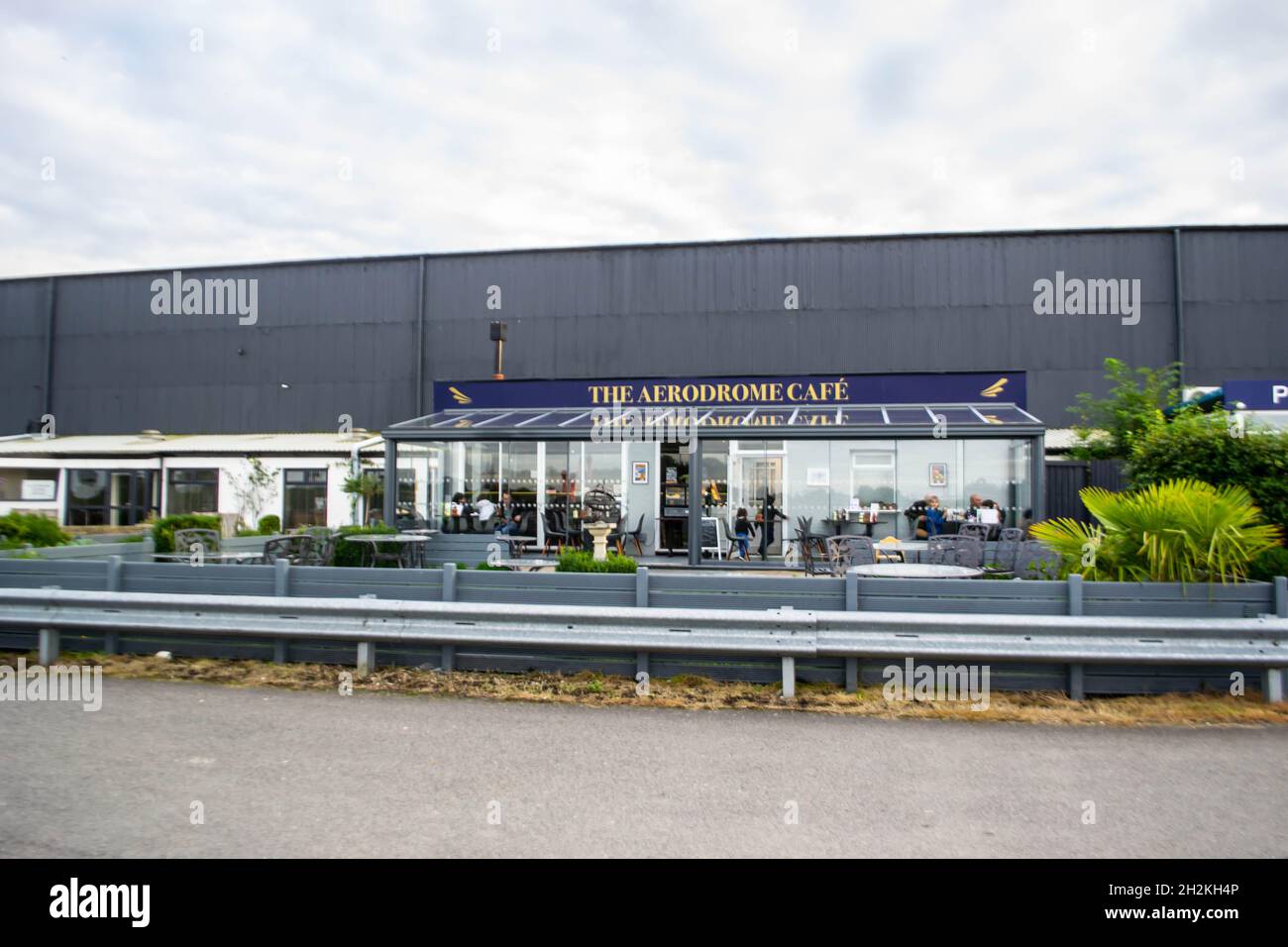 ELSTREE, LONDON, ENGLAND- 17 October 2021: The Aerodrome Cafe at London ...