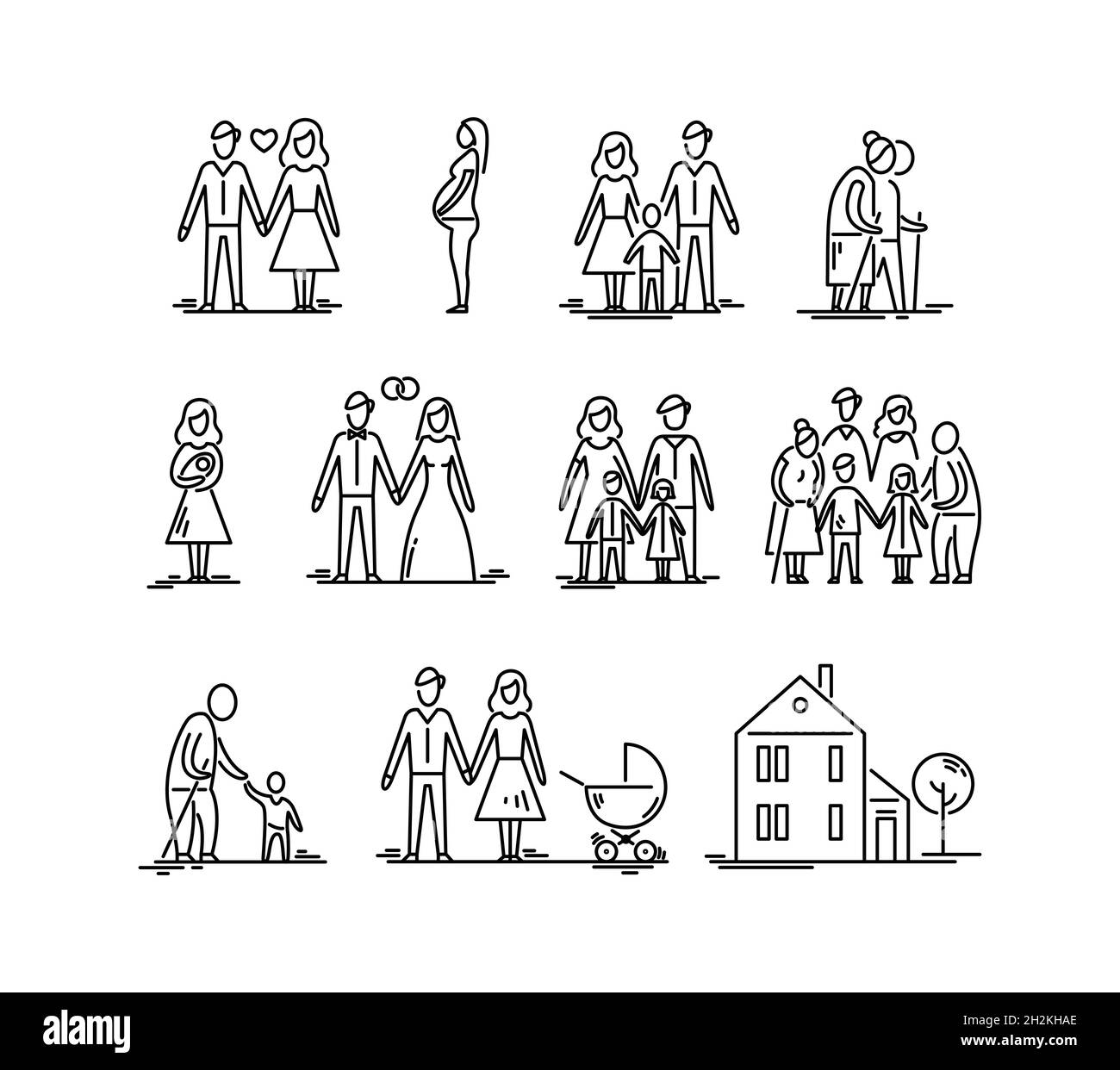 Family development stages. Parents and children. Relationship mother ...