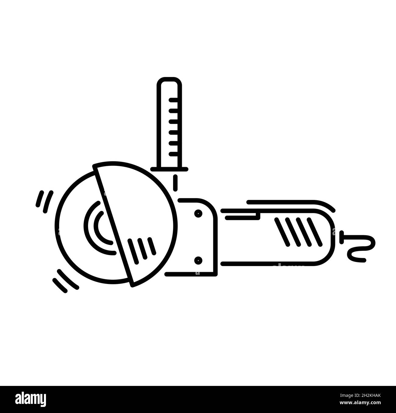 Working tools for construction and repair line icon angle grinder Stock ...