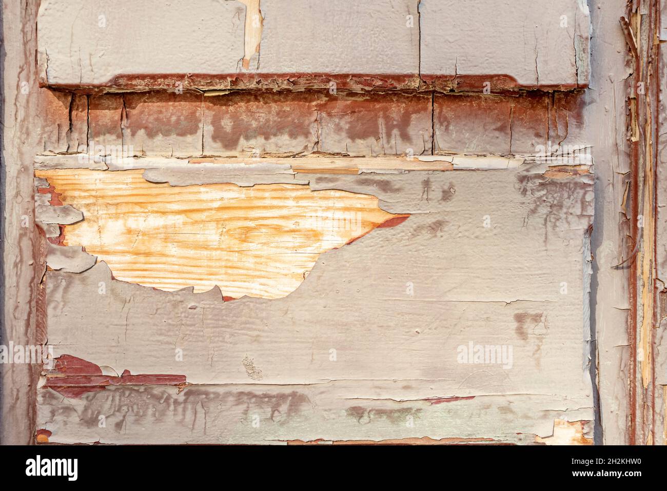 Wooden shutter with paint in very bad condition falling apart. Vector ...