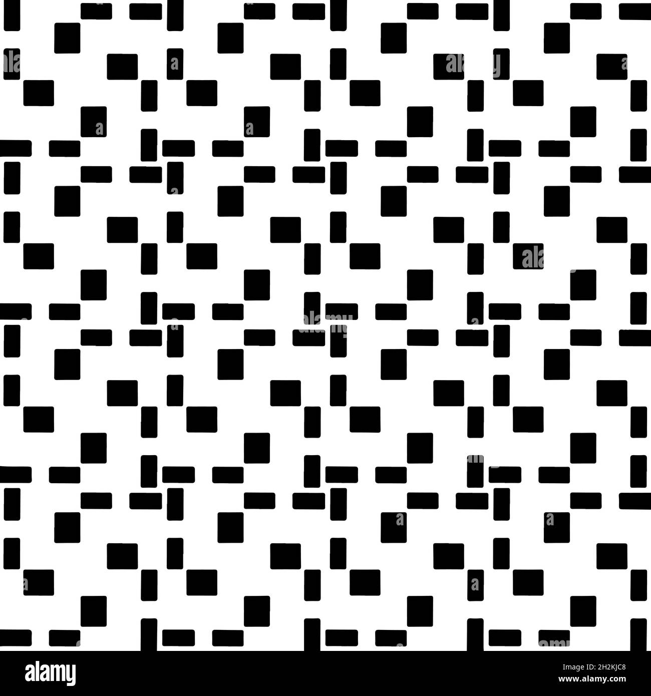 Seamless vector pattern in geometric ornamental style. Black pattern ...