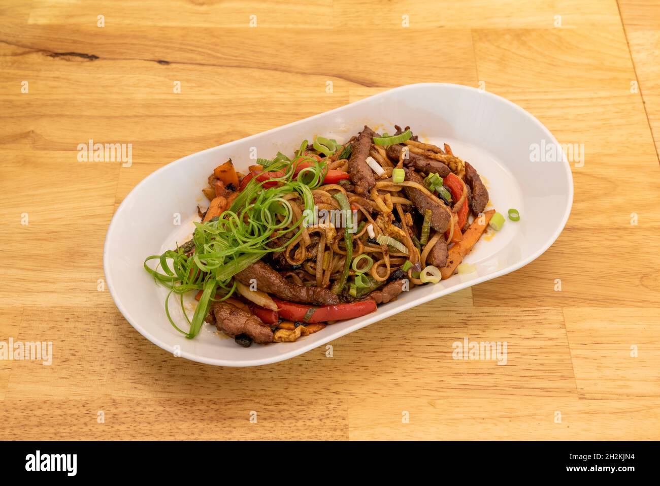 Tray of Cantonese Chinese Chow Fun Beef Stew with Hefen and Bean ...
