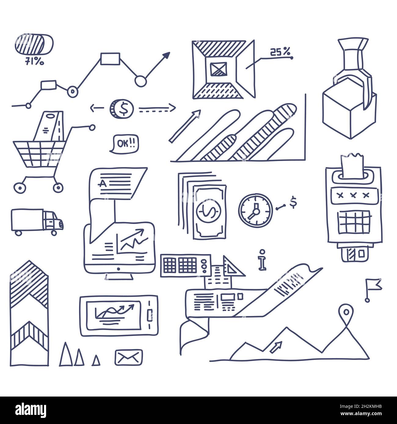 Hand drawn pencil sketches Stock Vector Images - Alamy