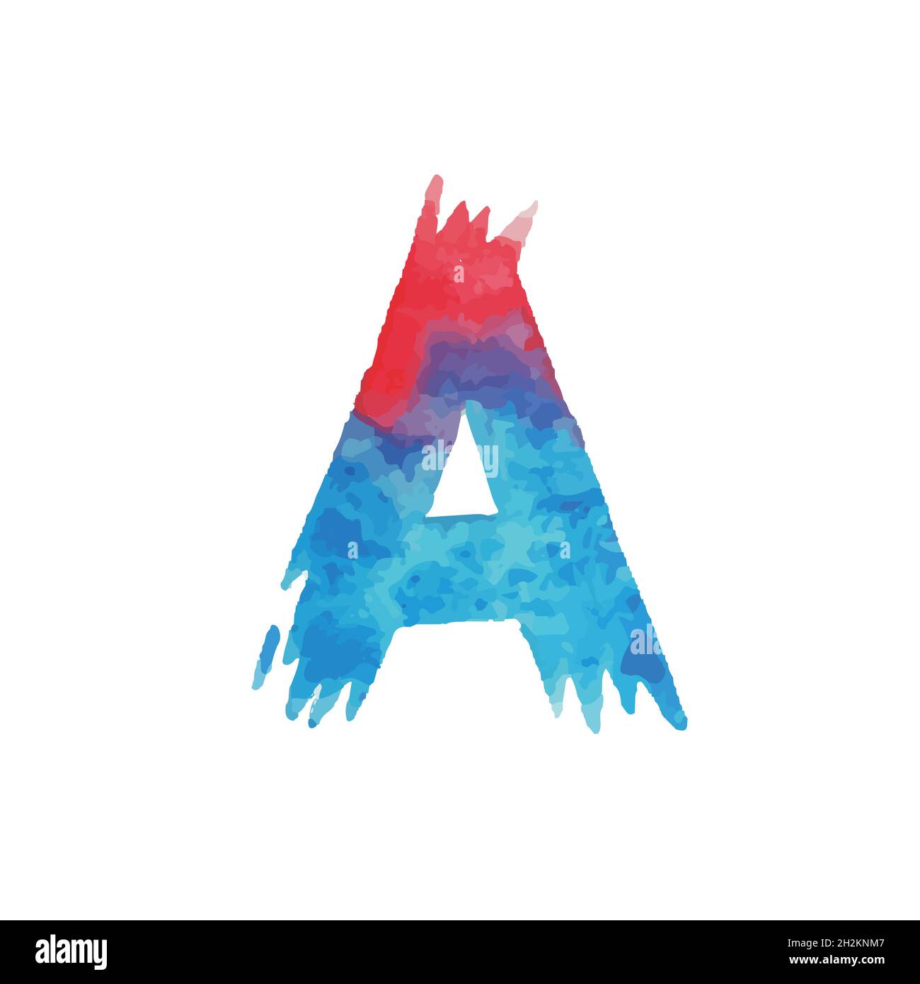 Colorful watercolor aquarelle font type handwritten hand draw abc ...