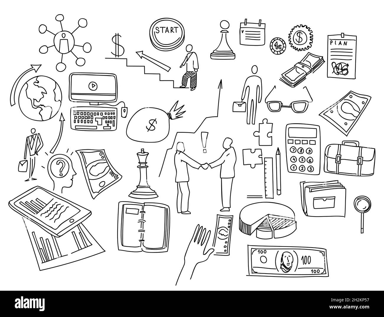 Concept business draw diagram chart Cut Out Stock Images & Pictures - Alamy