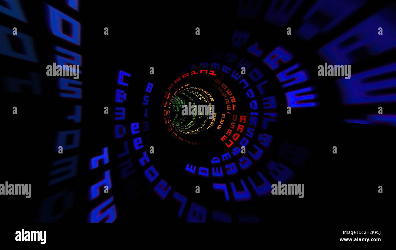 Driving through the binary data tunnel Stock Photo - Alamy