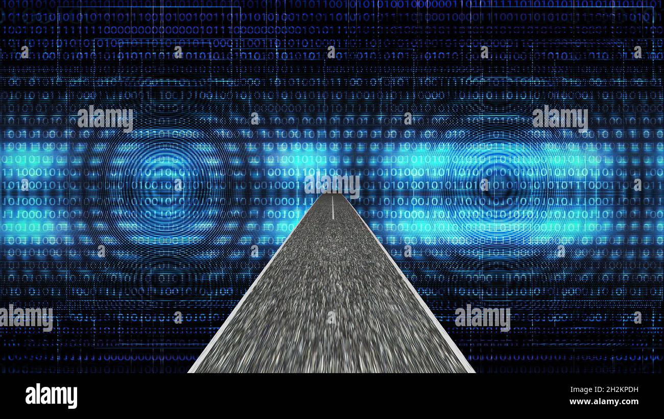 Driving through the world of Technology Science Stock Photo - Alamy