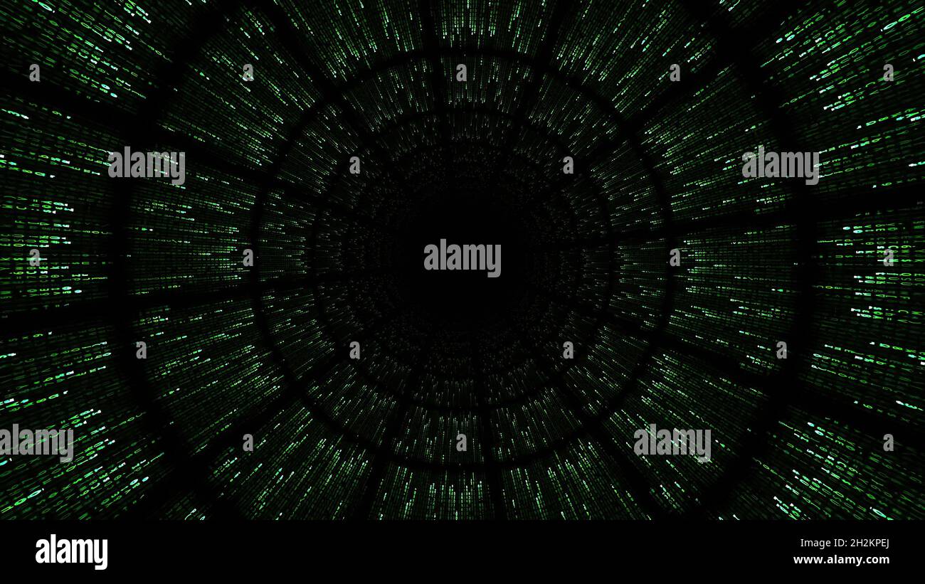 Hypnotic green dots in tunnel Stock Photo - Alamy