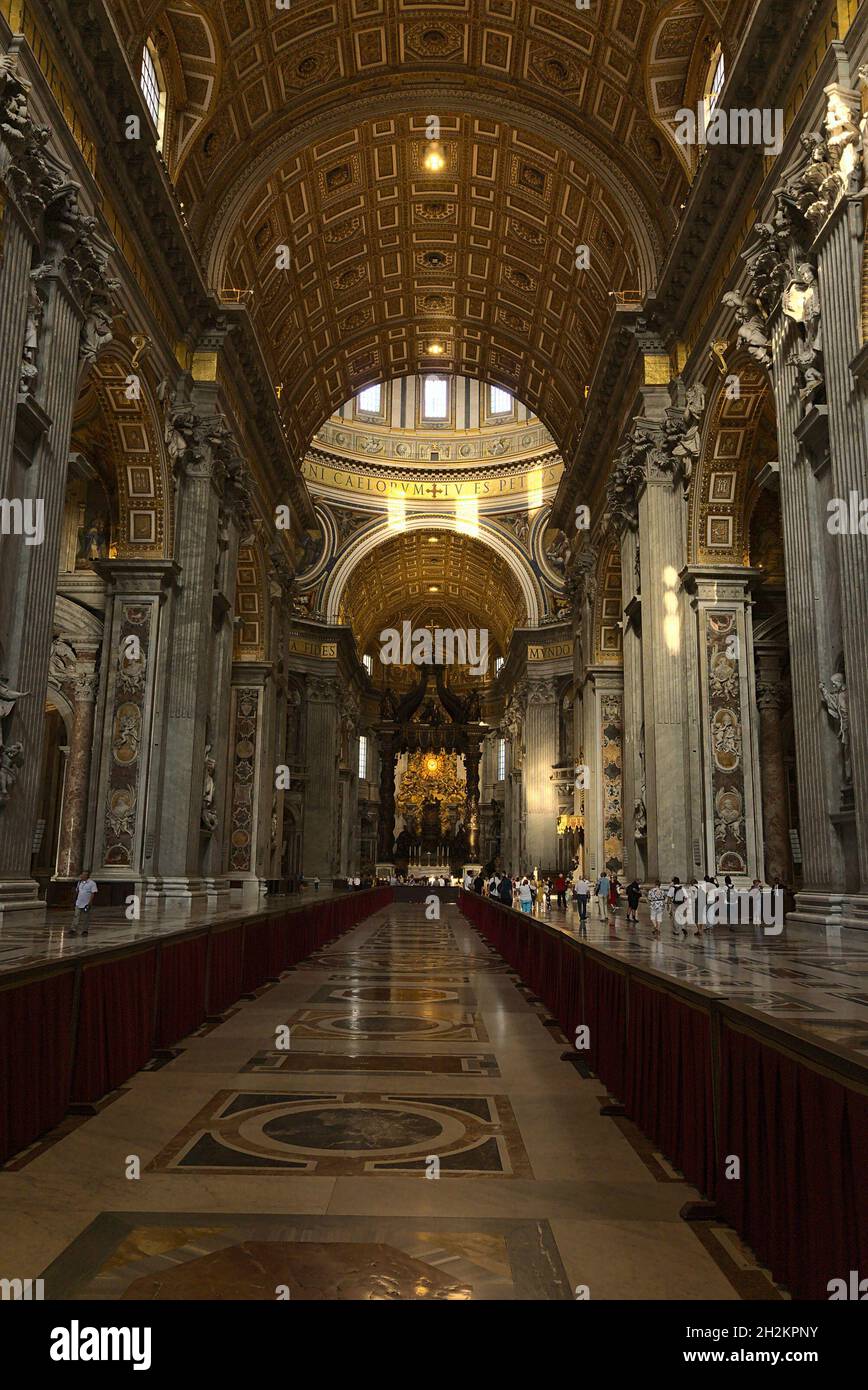VATICAN, VATICAN CITY - Sep 02, 2019: A hall inside the St Peter's ...