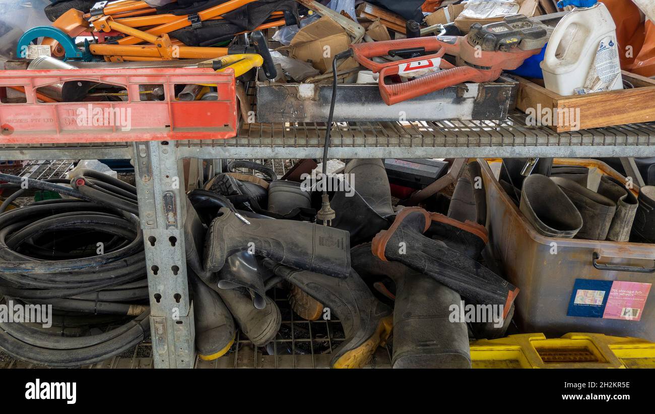 Mackay, Queensland, Australia - October 2021: Rubber boots and other ...