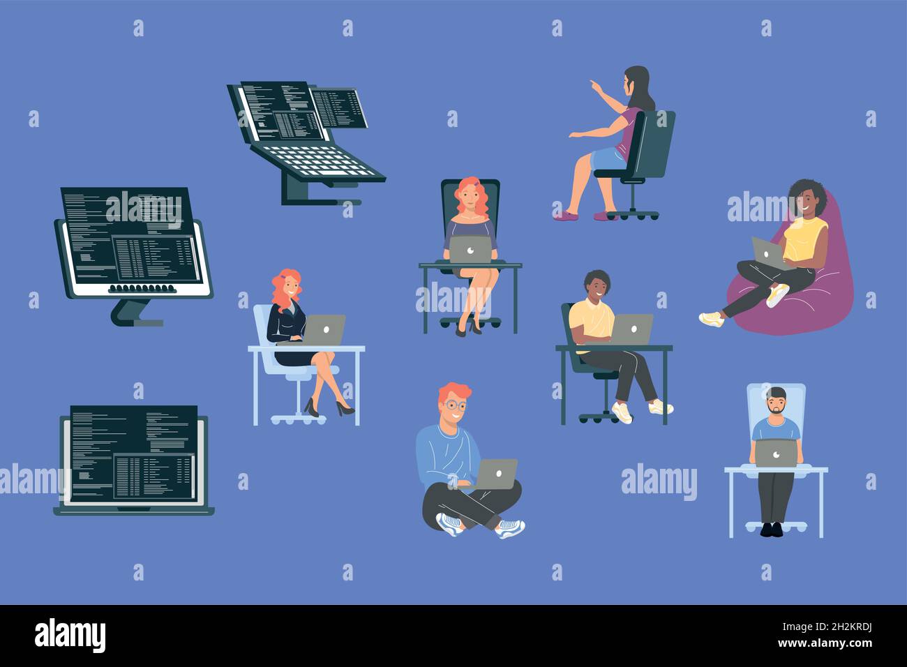 Female developers Stock Vector Images - Alamy