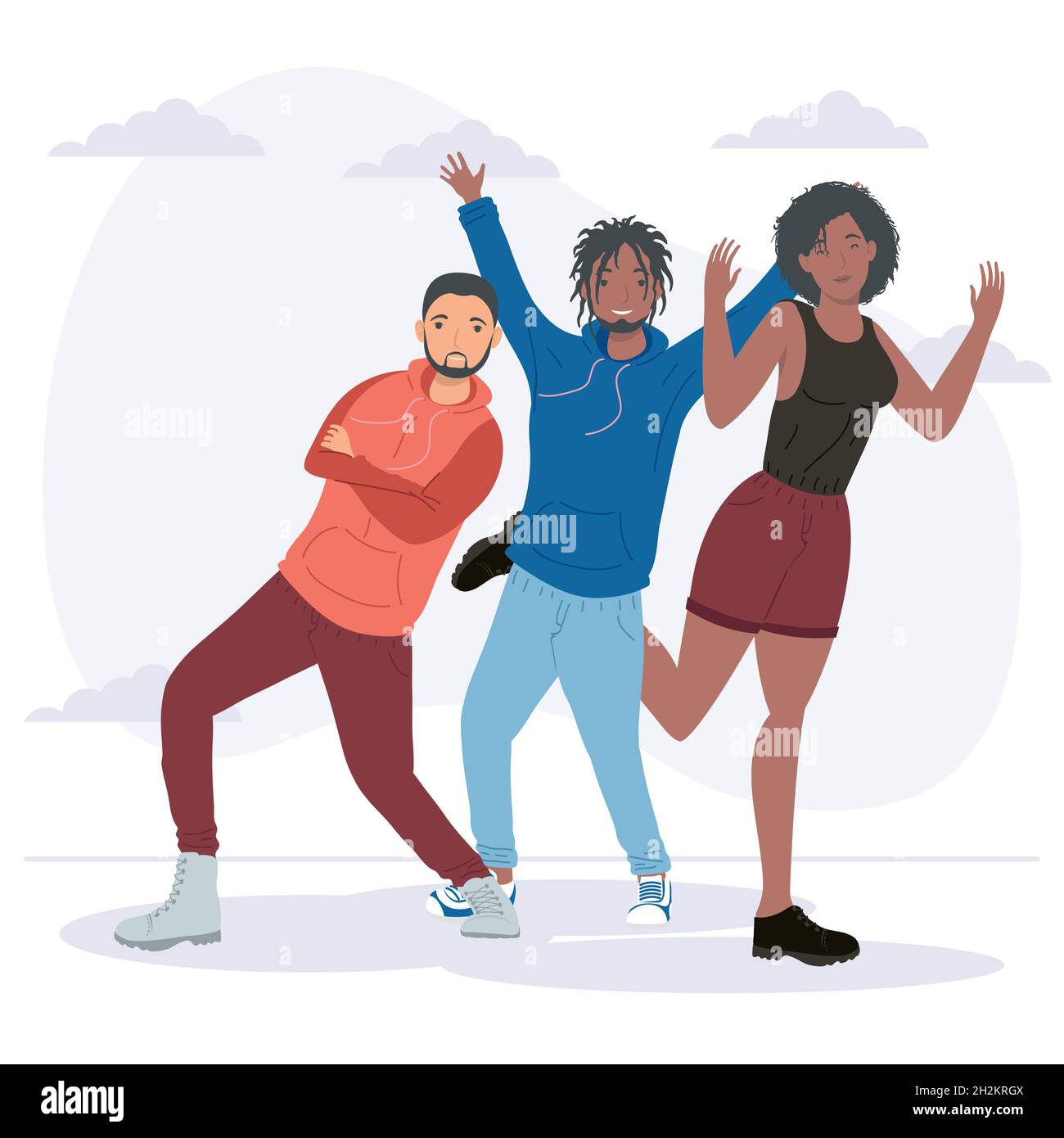 group of three friends characters Stock Vector Image & Art - Alamy