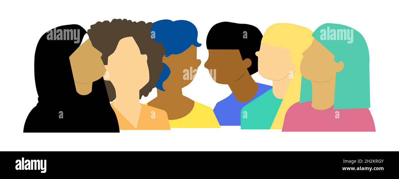 Diverse young woman characters Cut Out Stock Images & Pictures - Alamy