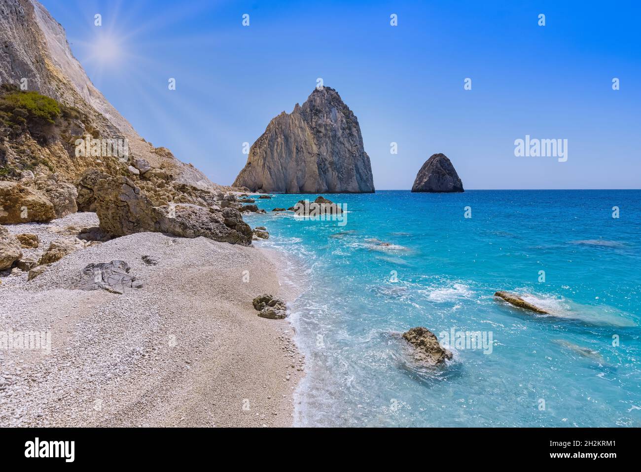 Beautiful seascapes on the island of Zakynthos in Greece Stock Photo ...