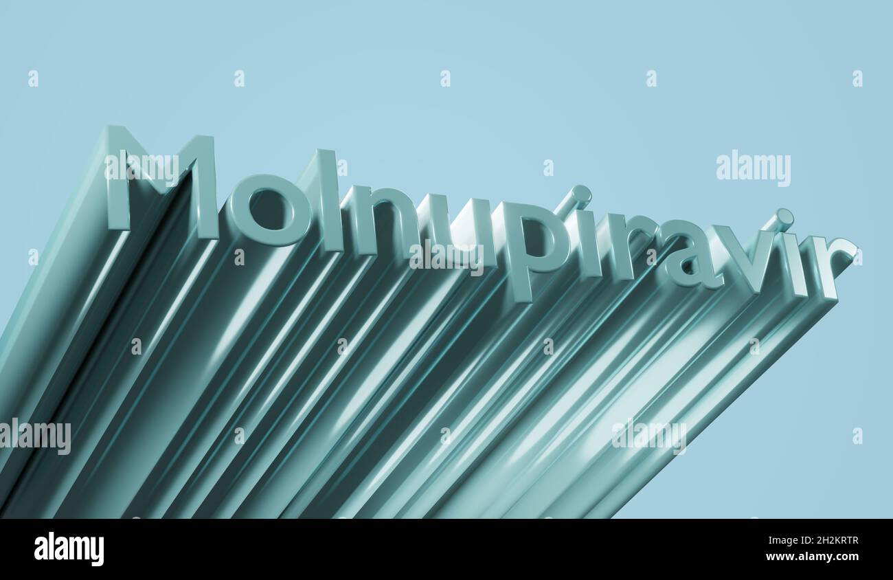 Poltava, Ukraine - 19 October 2021 Molnupiravir pills, treatment of ...