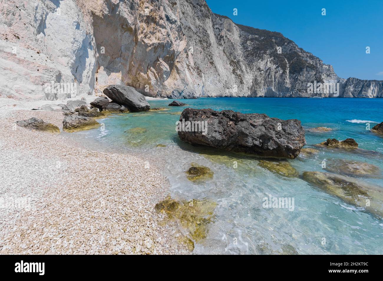 Beautiful seascapes on the island of Zakynthos in Greece Stock Photo ...