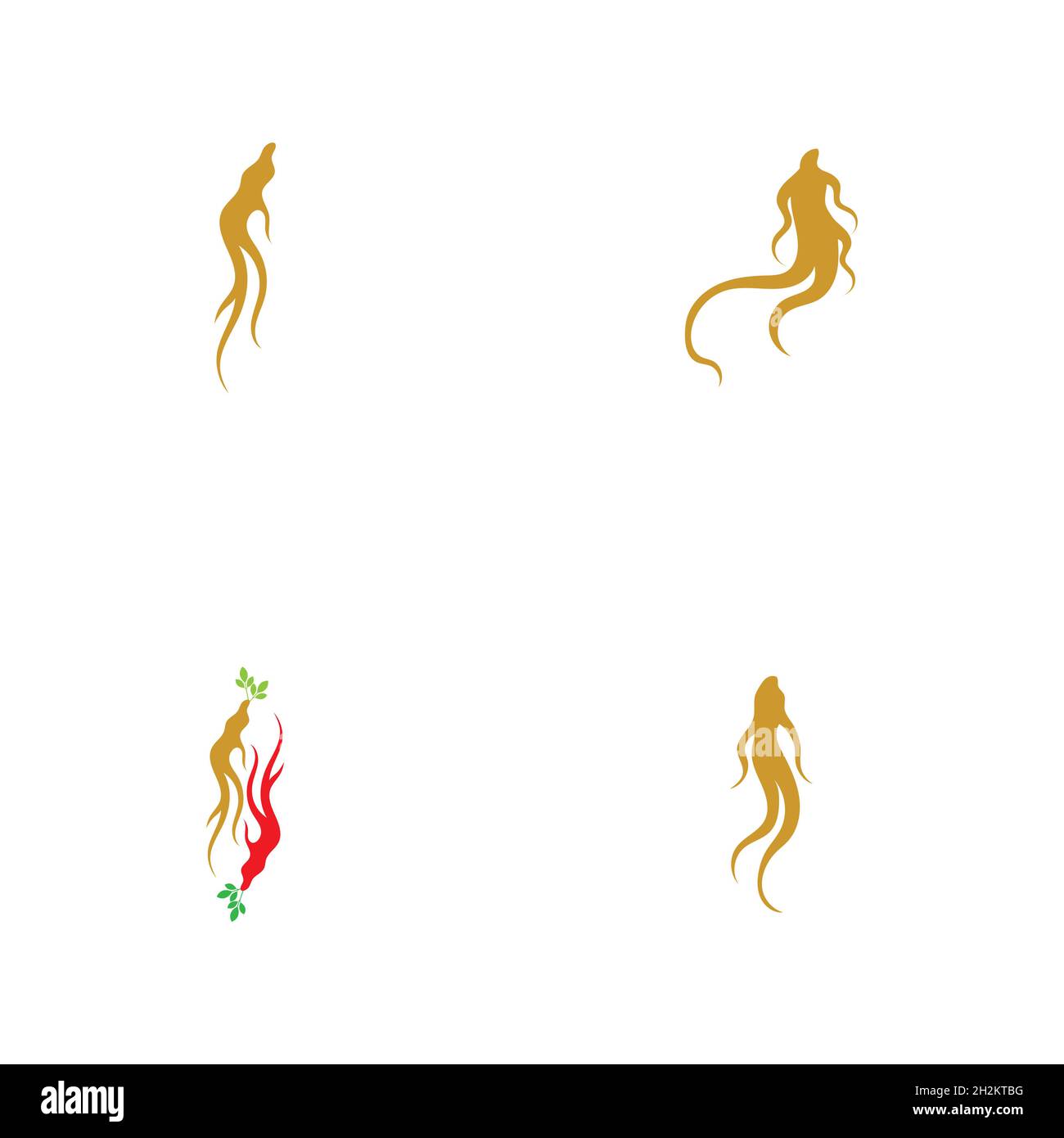 Ginseng logo set illustration vector template Stock Vector Image & Art ...