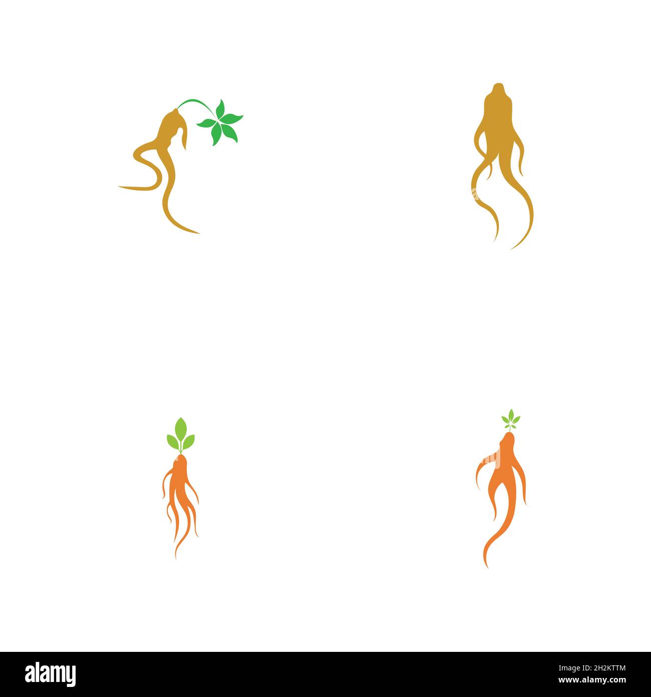 Ginseng logo set illustration vector template Stock Vector Image & Art ...