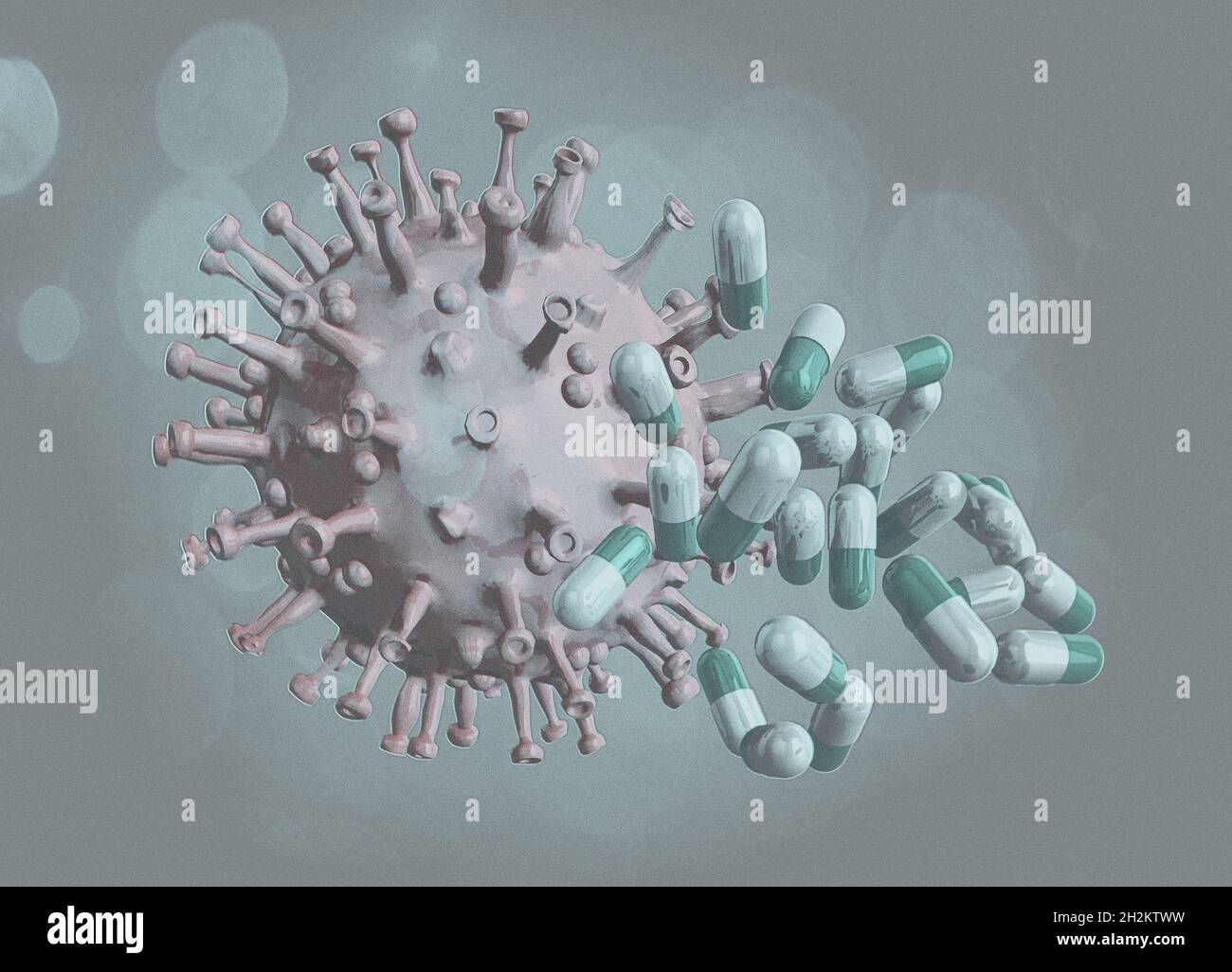 Coronavirus particle and capsules, illustration Stock Photo - Alamy