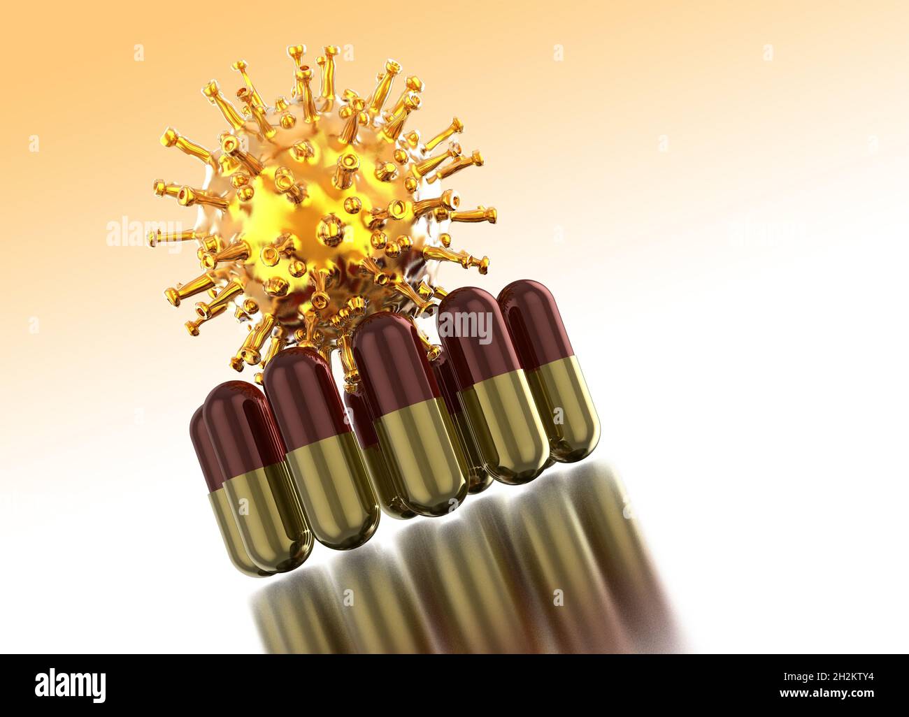 Coronavirus particle and capsules, illustration Stock Photo - Alamy