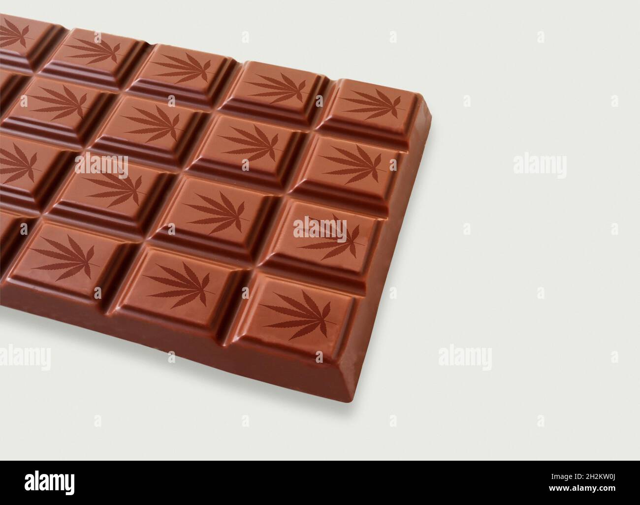 Cannabis infused chocolate bar, conceptual image Stock Photo - Alamy