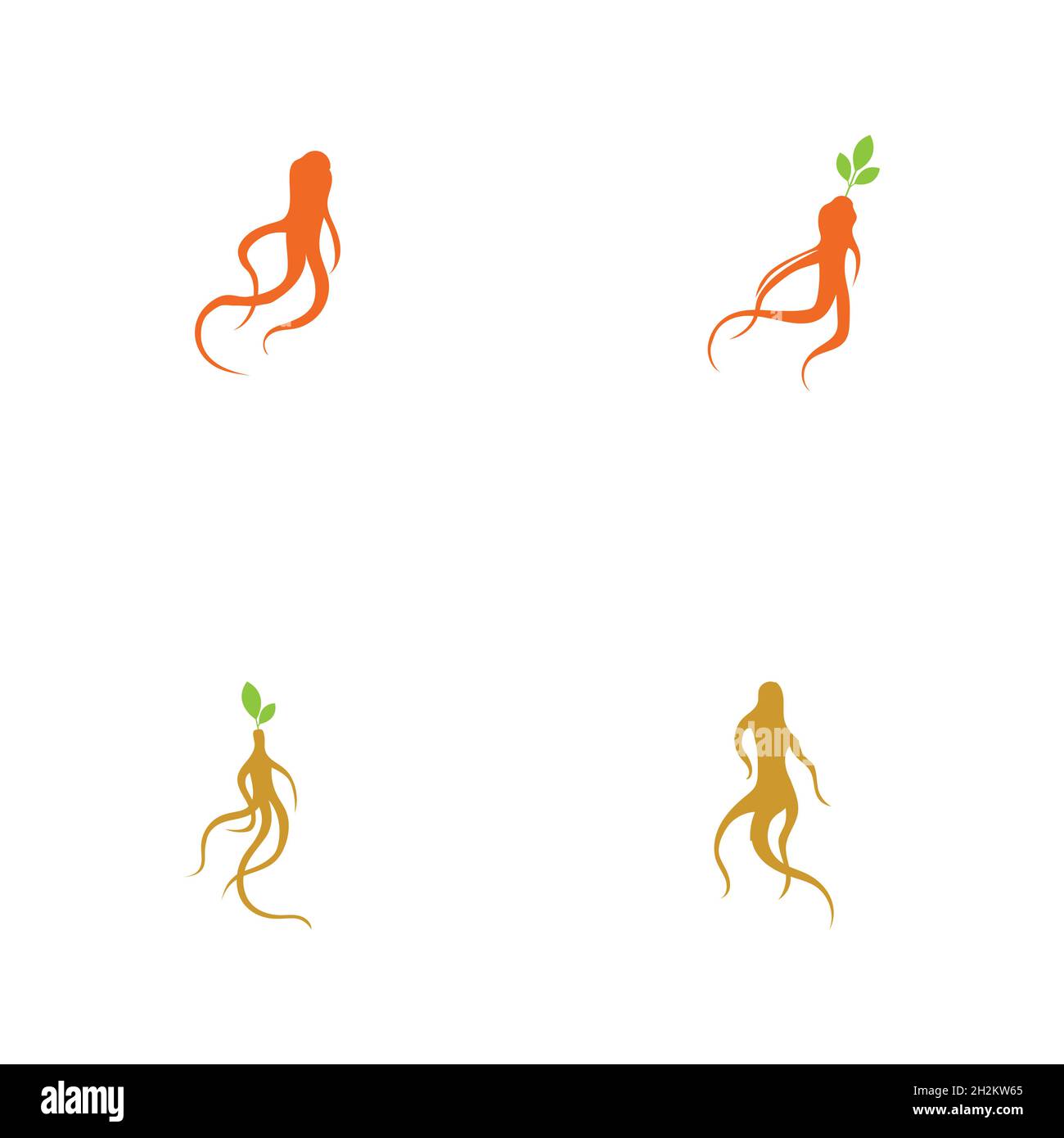 Ginseng logo set illustration vector template Stock Vector Image & Art ...