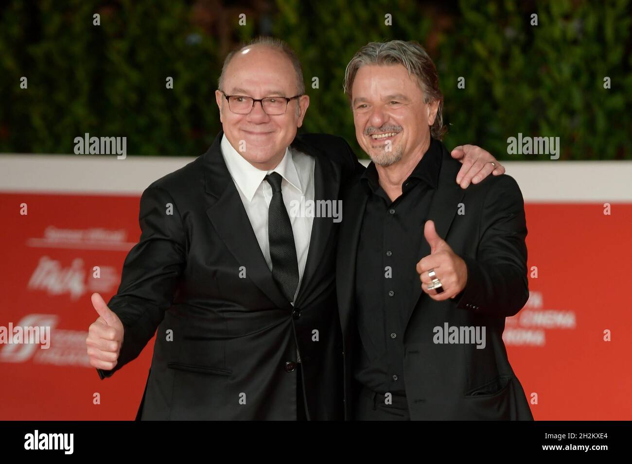 Carlo Verdone and Arnaldo Catinari attend the red carpet of the movie Vita da Carlo at ...