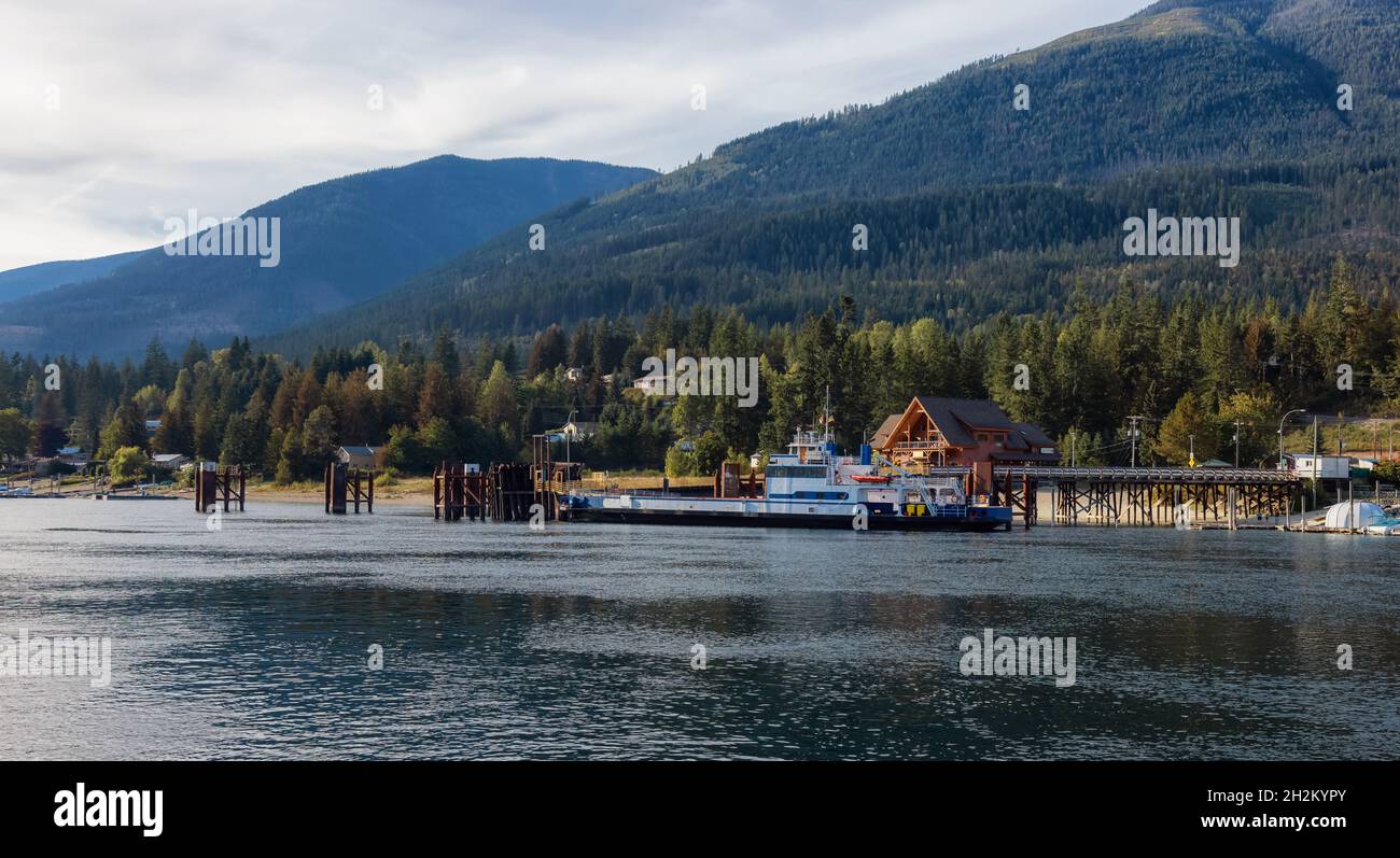 Balfour Ferry Terminal on Kootenay River Stock Photo - Alamy