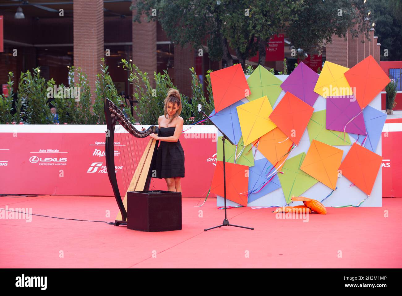 Rome, Italy. 22nd Oct, 2021. Italian harp player Micol Arpa Rock plays ...