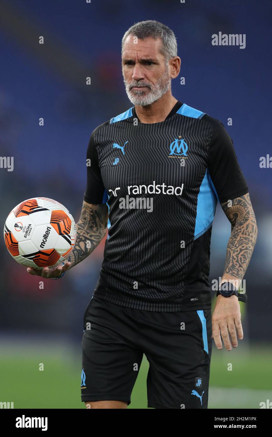 Rome, Italy, 21st October 2021. Jon Pascua Olympique De Marseille goalkeeping coach during the ...