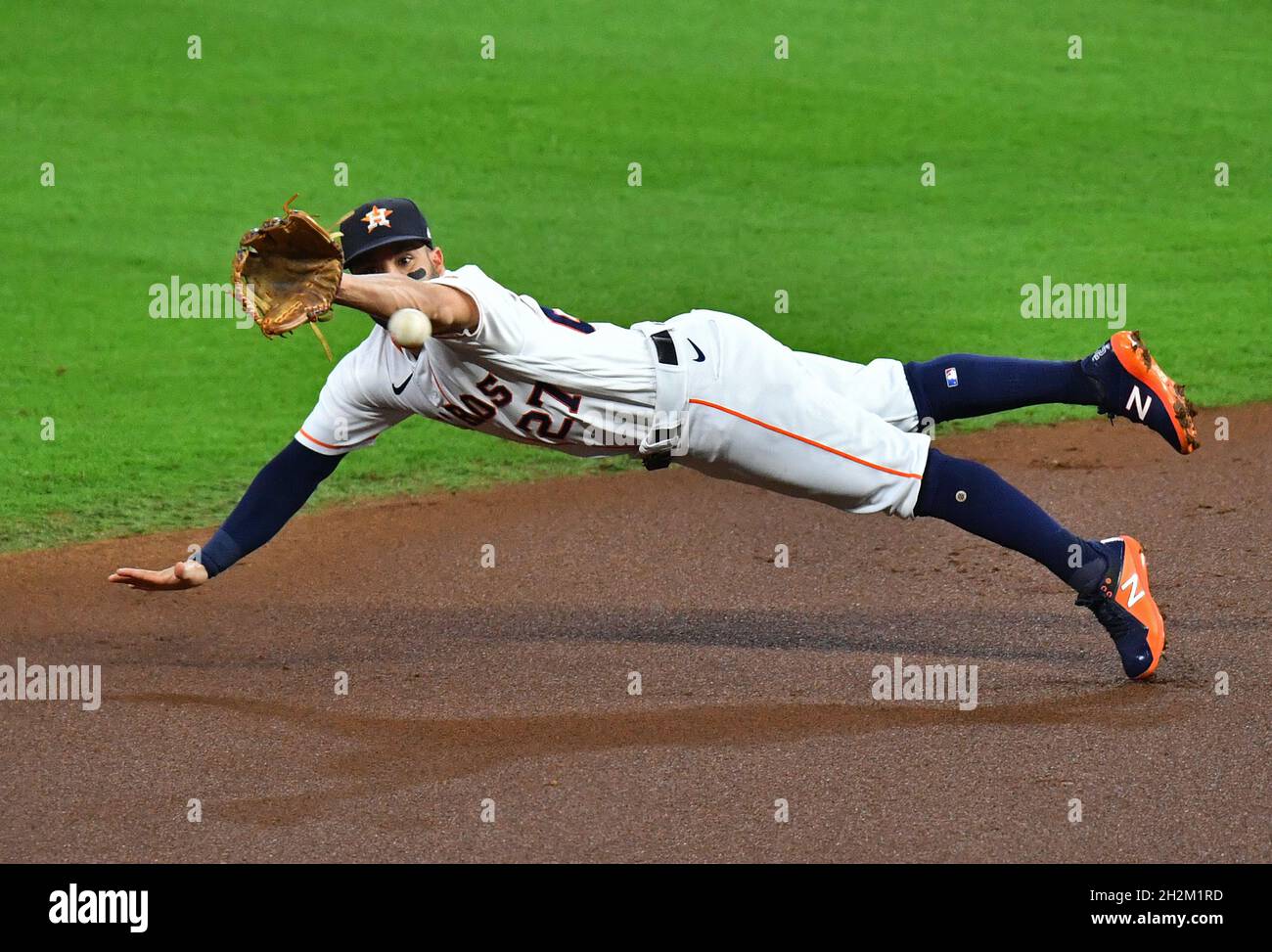 Houston, USA. 22nd Oct, 2021. Houston Astros second baseman Jose Altuve ...