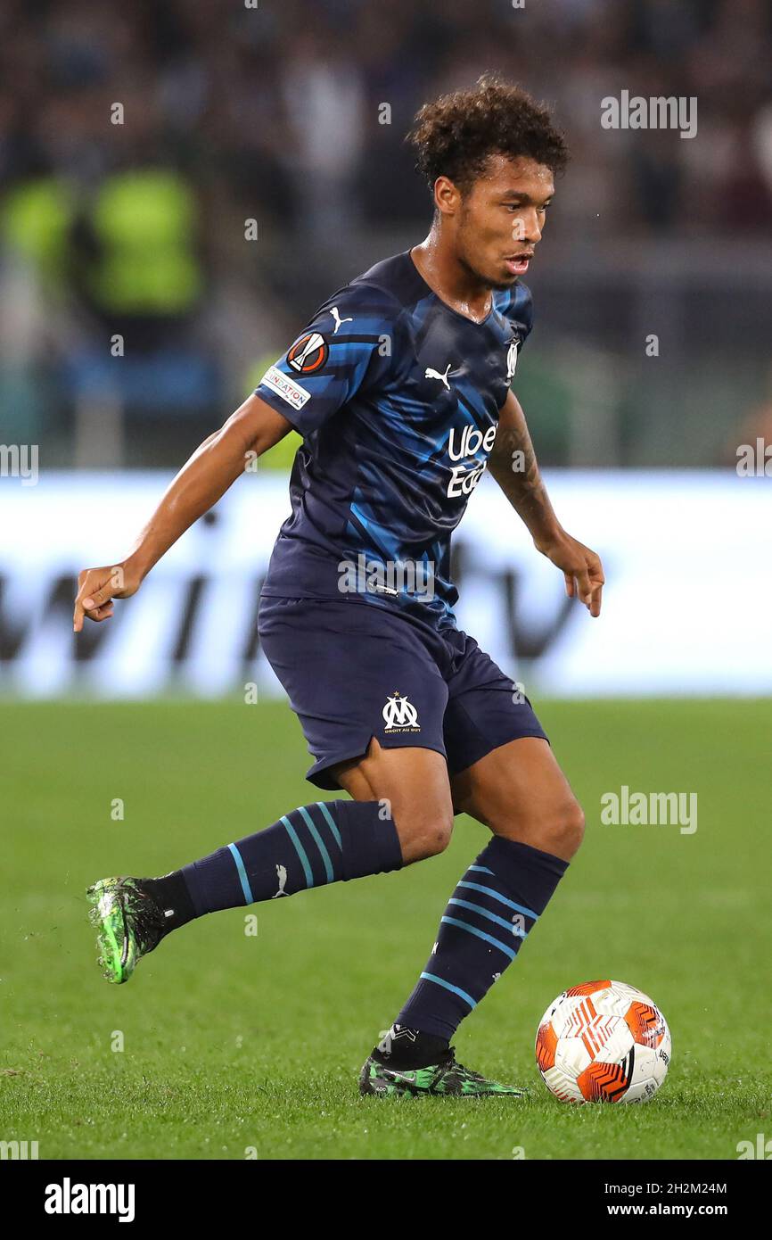 Rome, Italy, 21st October 2021. Boubacar Kamara of Olympique De ...