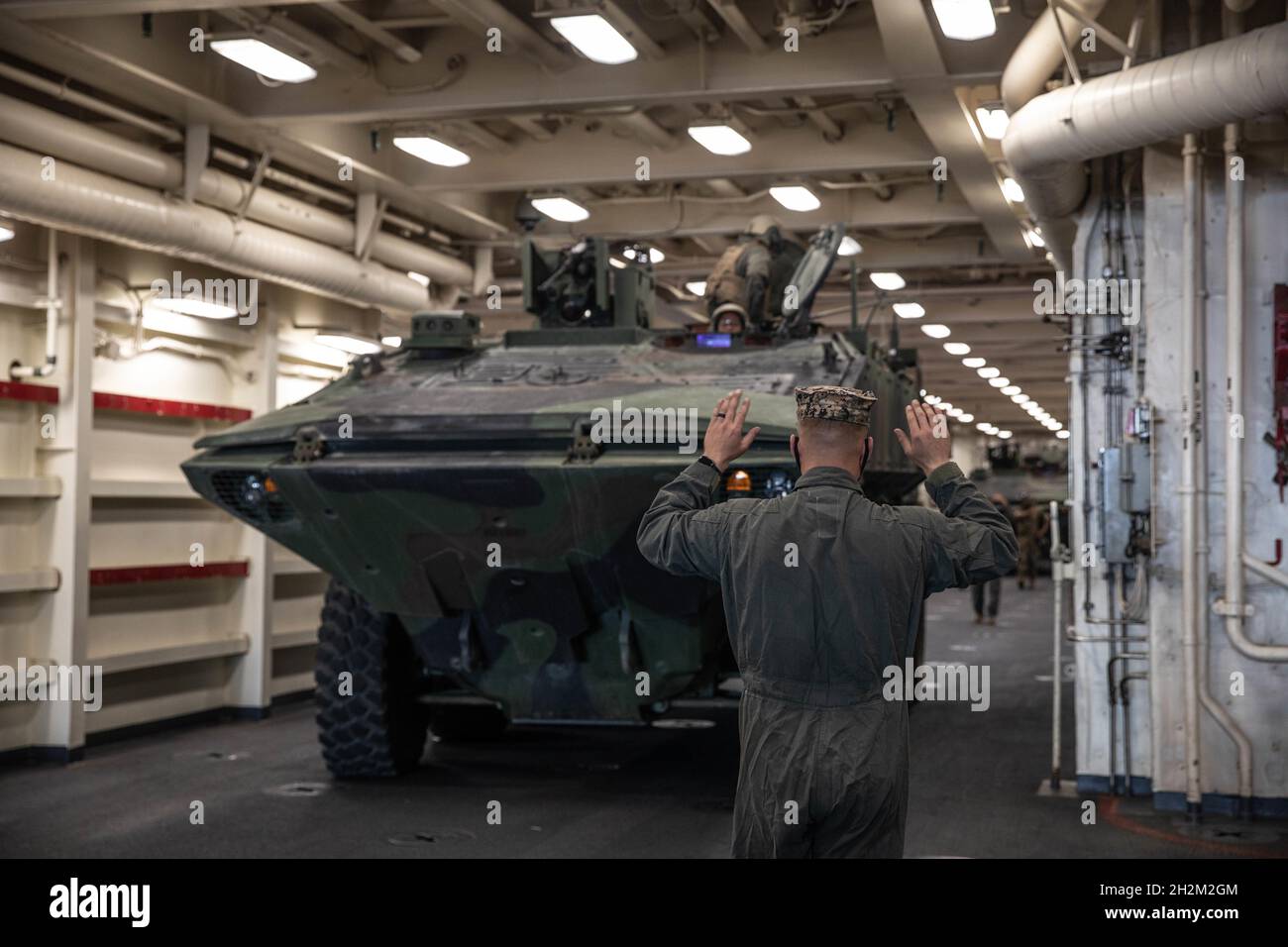 A U.S. Marine Corps amphibious combat vehicle (ACV), with 3d Assault ...